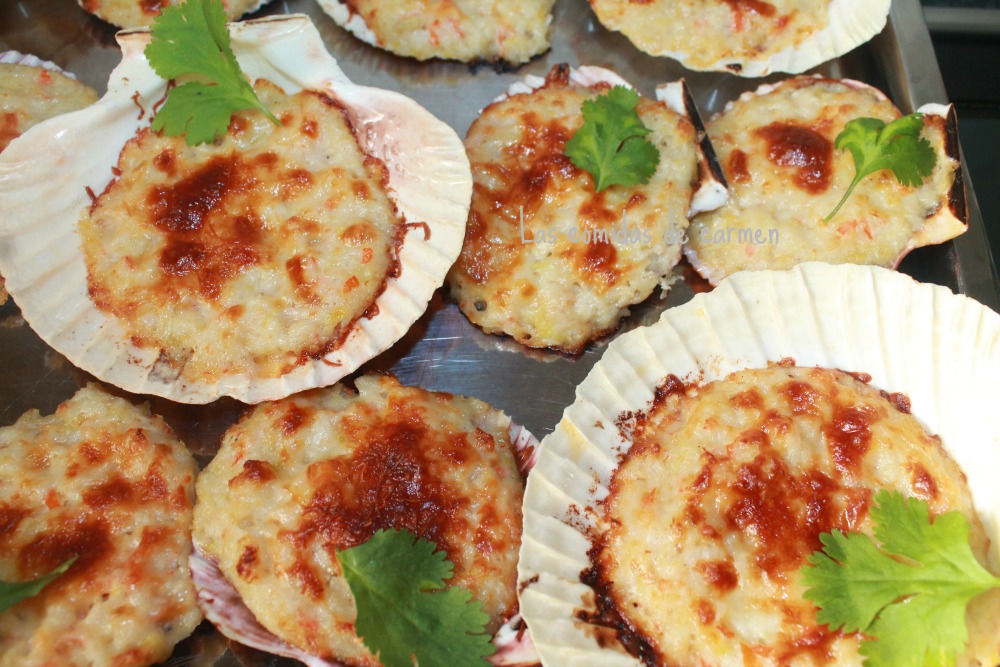 LAS COMIDAS DE CARMEN: CONCHAS RELLENAS DE PESCADO