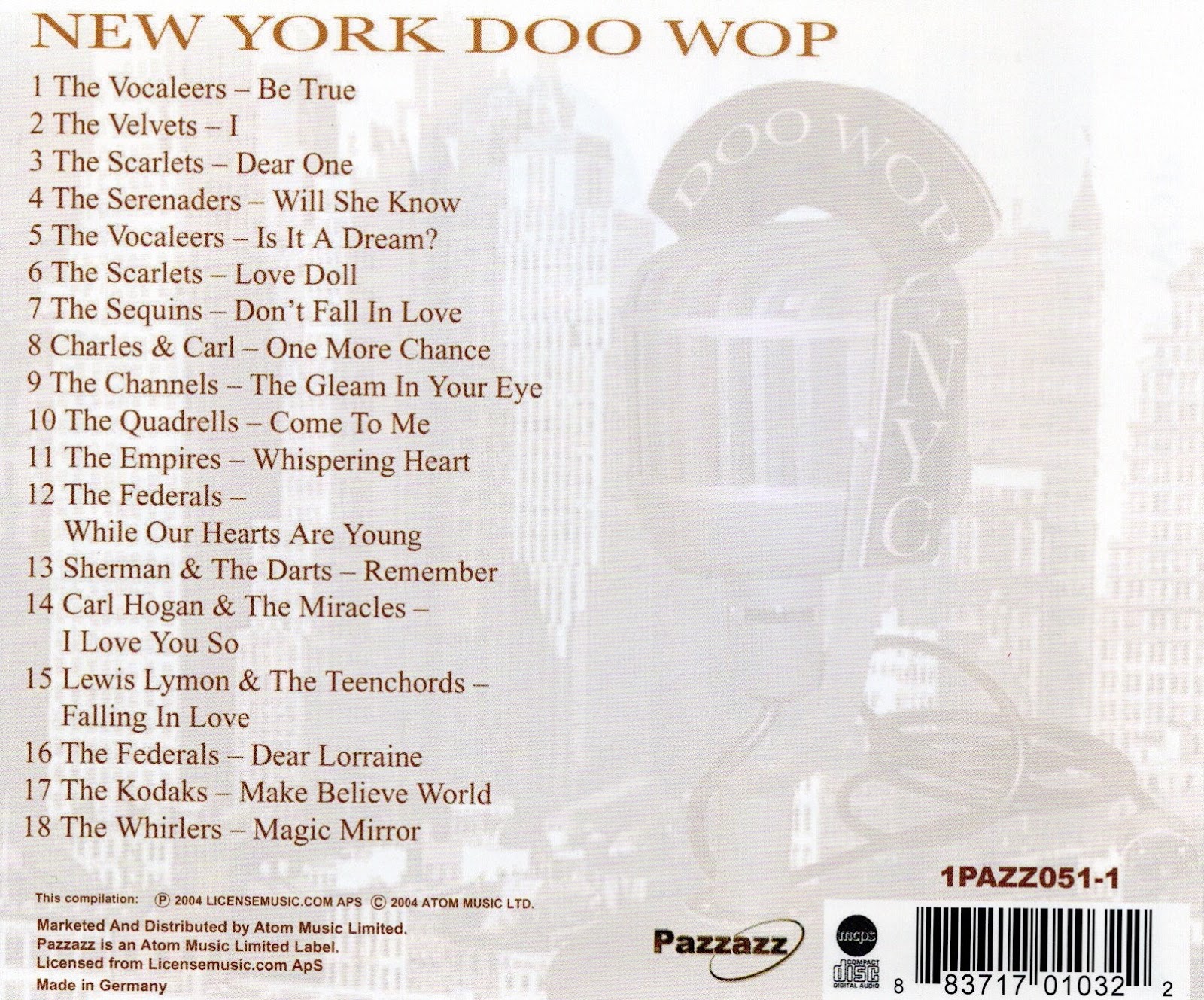 Doo Wop n Soul Oldies: New York Doo Wop