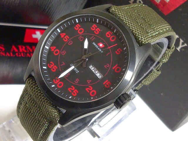 GINDA COLLECTION: New : Jam Tangan Swiss Army SA-73418-MA, Green canvas ...