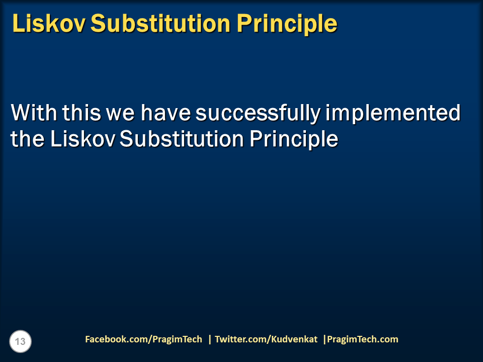 Sql server, .net and c# video tutorial: Liskov Substitution Principle ...