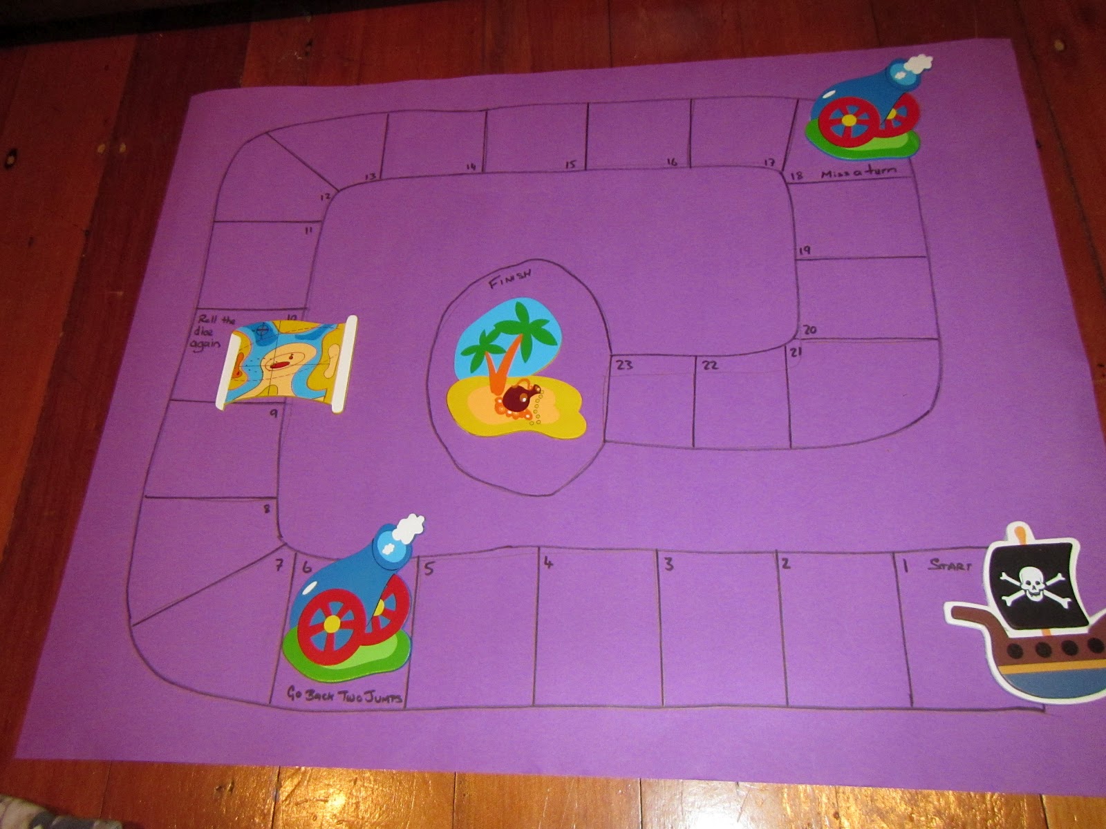 Crafty little people: Homemade pirate board game