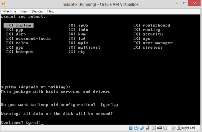 Cara Install Mikrotik Router OS di VM Virtualbox