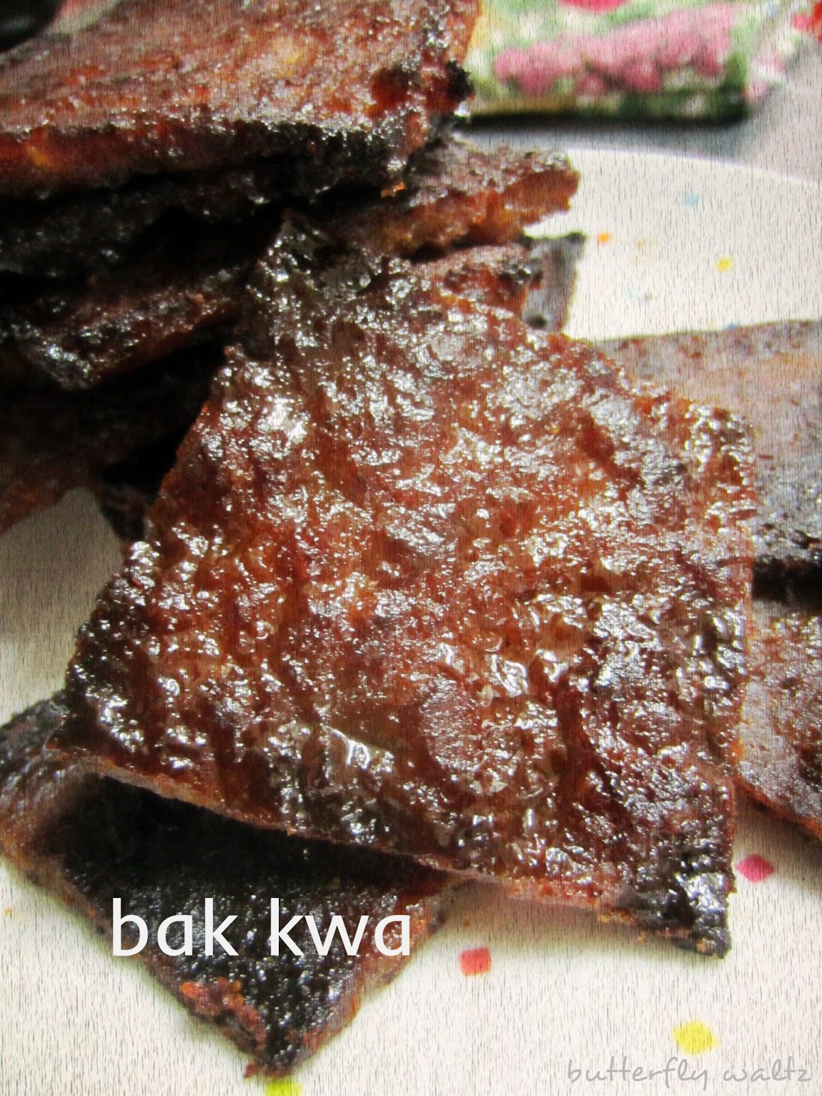 Waltzing butterflies: I made yummy bak kwa!