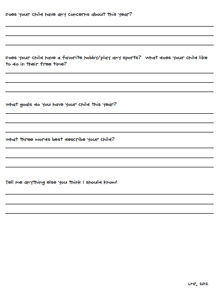 Fourth and Ten: Parent Communication Freebies