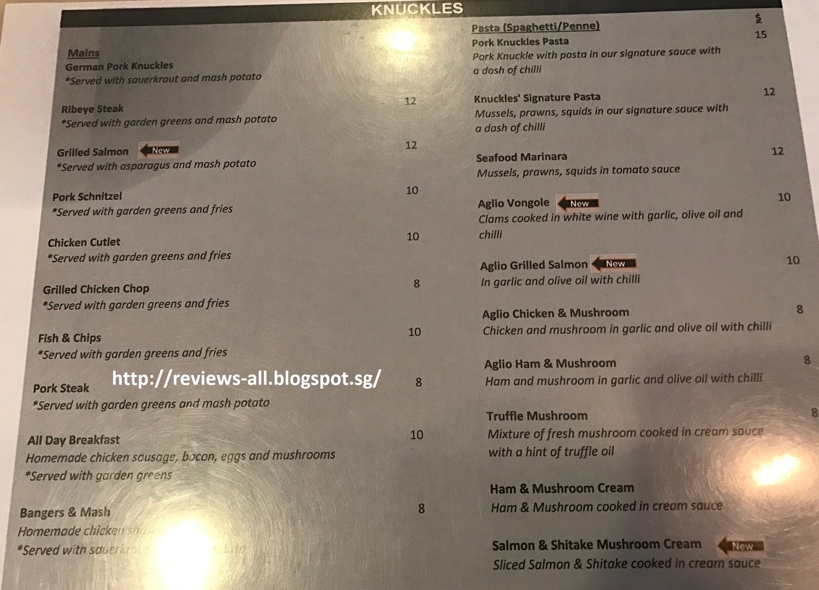 We'll Tell You - A&W Couple's Blog: Knuckles Bistro (Singapore ...