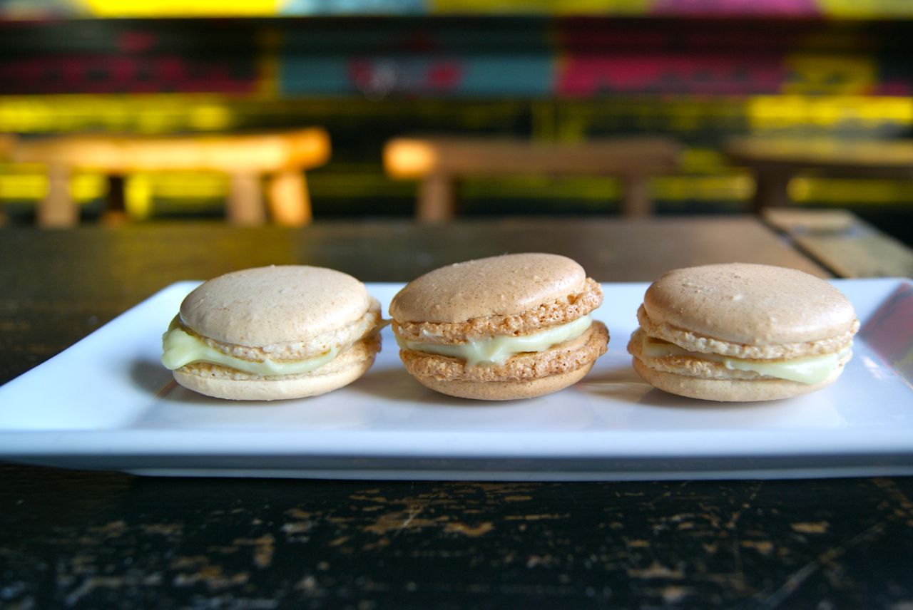 Yuzu Wasabi White Chocolate Macaron