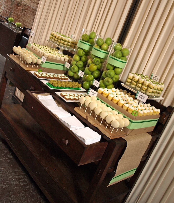a. party style: green dessert table
