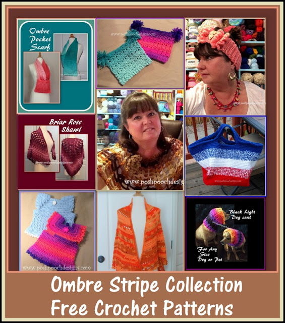 Posh Pooch Designs : Ombre Stripe Free Crochet Pattern Collection ...