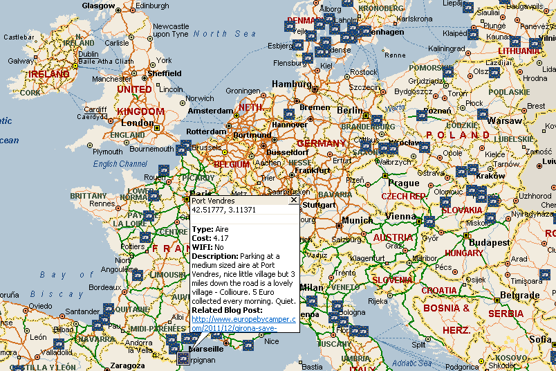 Europe GPS POI Files for Autoroute Aires, Wild Camping & Services ...