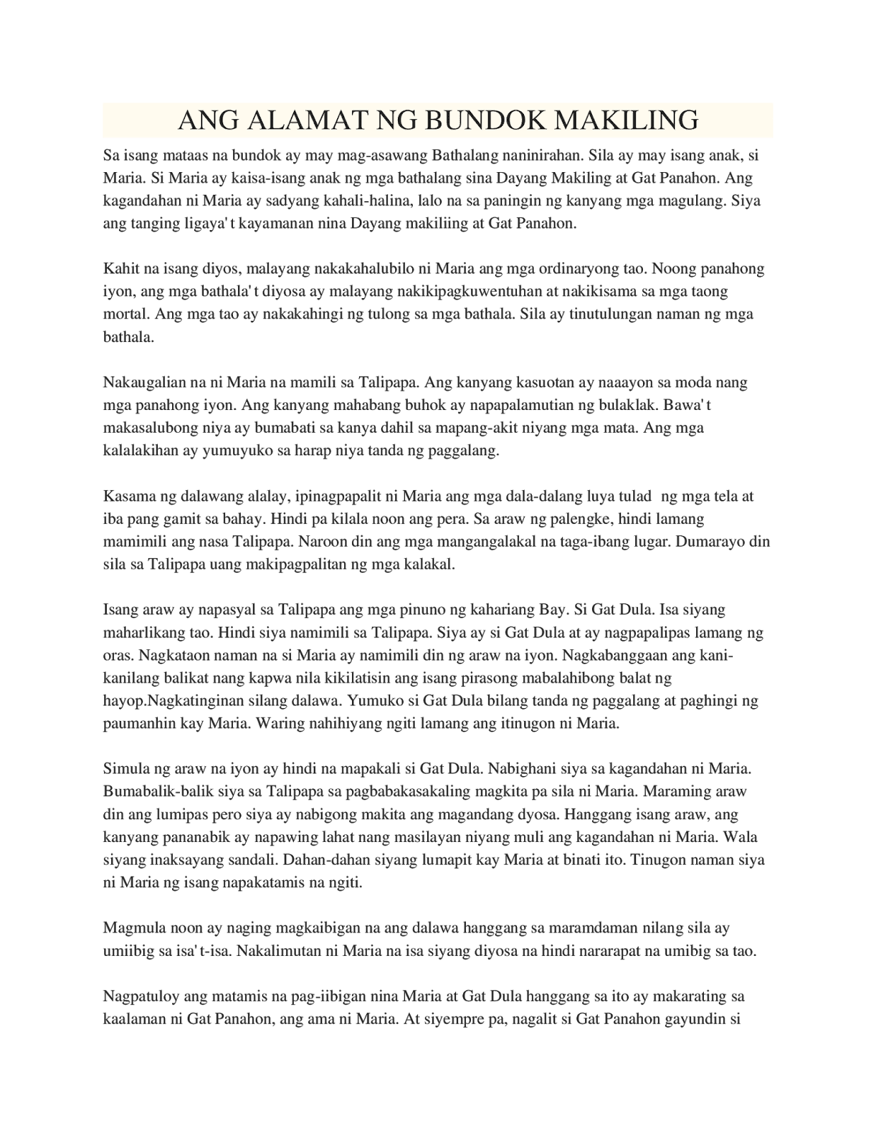 mga alamat ng prutas - philippin news collections