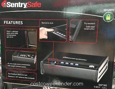 SentrySafe Quick Access Biometric Pistol Safe (QAP1BE) | Costco Weekender