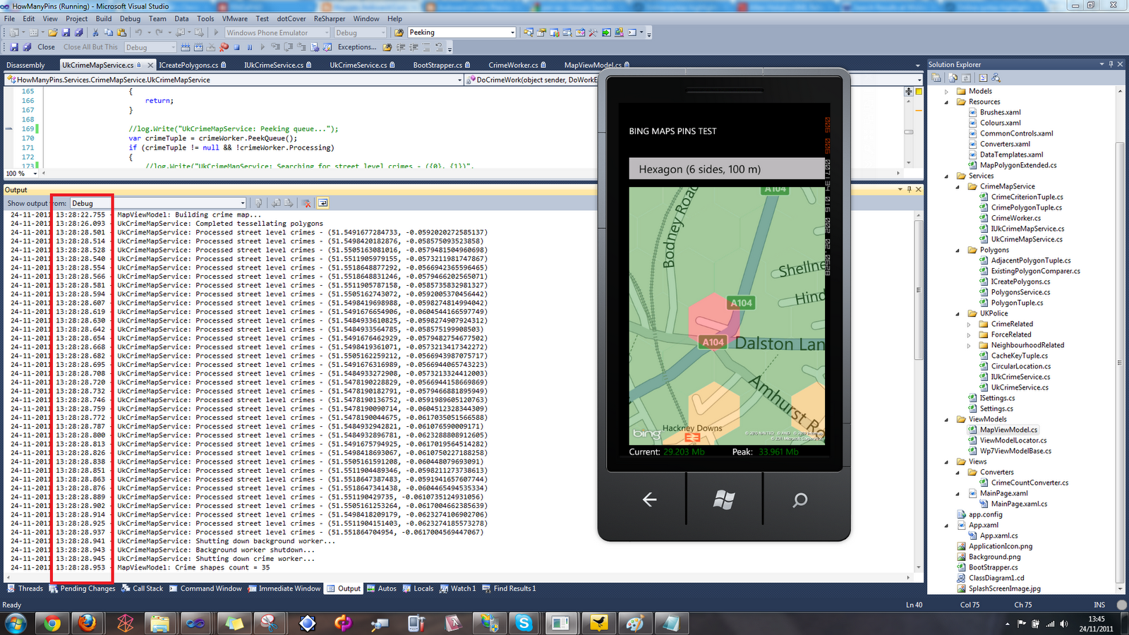 How many pins can Bing Maps handle in a WP7 app - part 3
