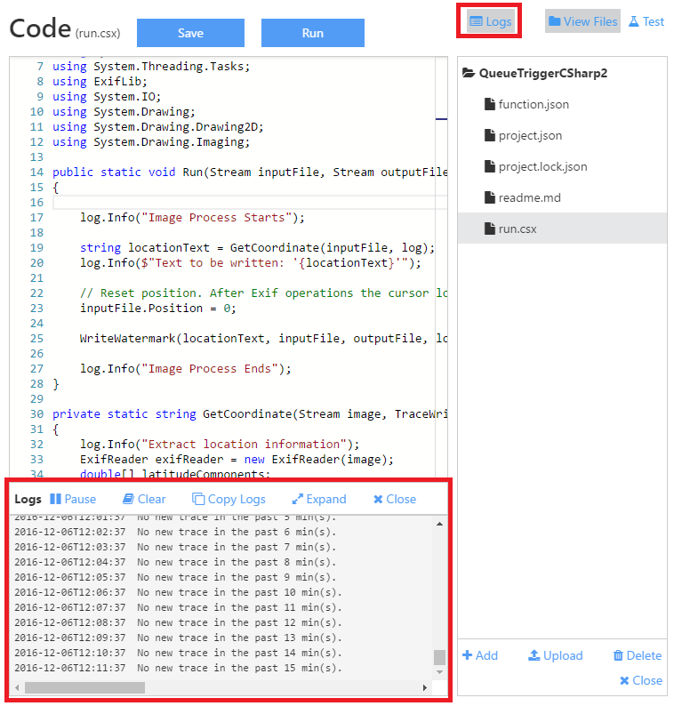 Writing GPS coordinates on an image from OneDrive using Azure Functions