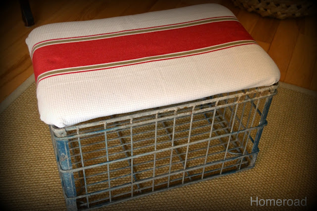 Vintage Milk Crate Stool