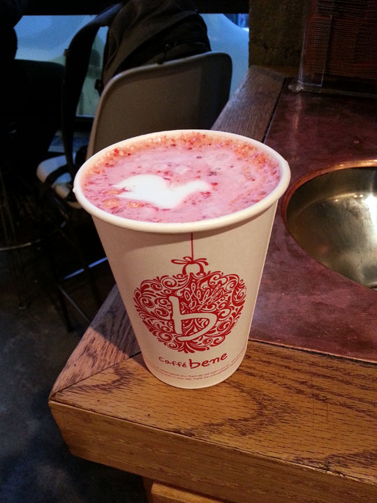 Red Velvet Revelry Caffe Bene