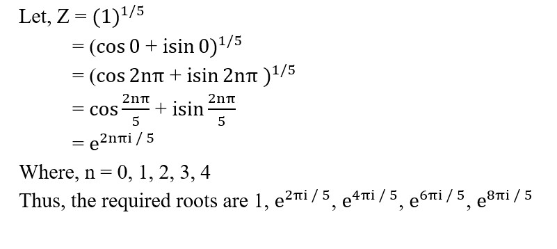 Find the all fifth roots of unity. - M.M.R cse