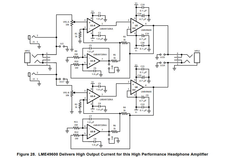 音源とオーディオの電子工作（予定）: LME49600を使ったヘッドホン・アンプをLTSpiceでシミュレーション