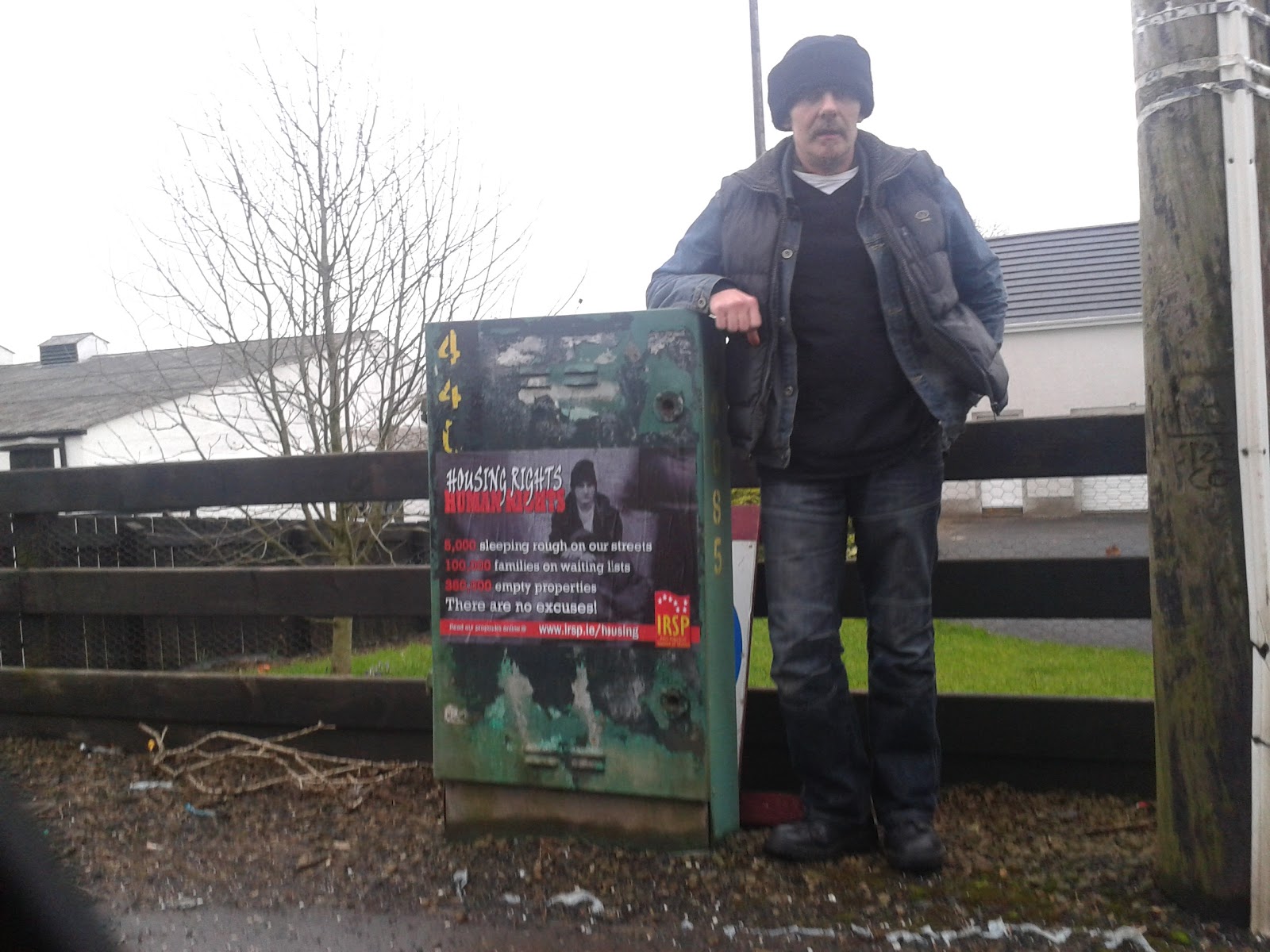 IRSP Housing Campaign: Poster Blitz in Dunloy, Co Antrim