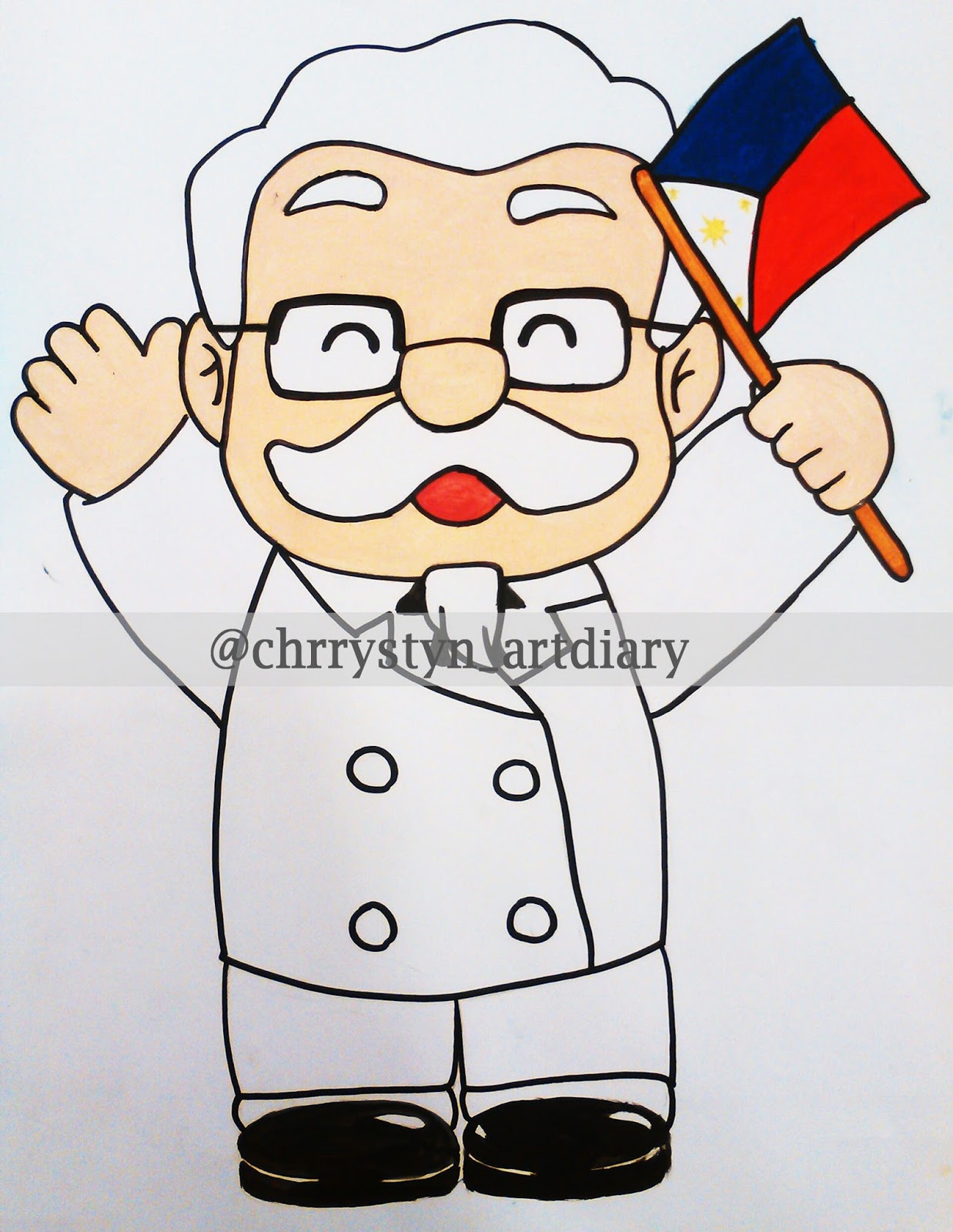 Chrrystyn Art Diary: Mini Col. Harland Sanders