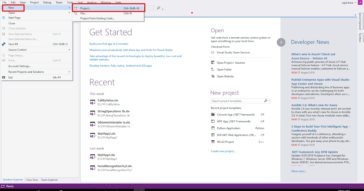How to Build, Compile and Run your first Program in C#