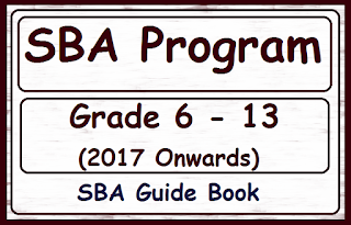 SBA Program for Grade 6 - 13 (2017 Onwards) - Teacher