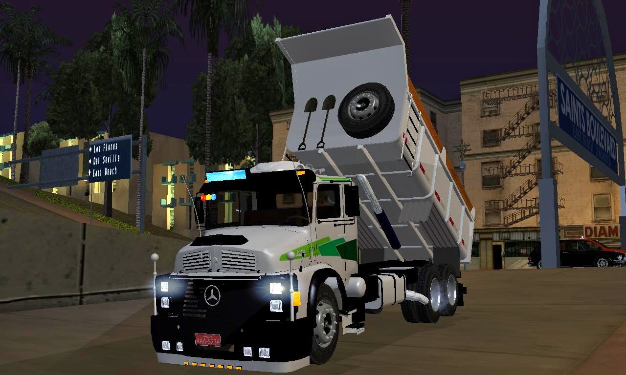 GTA San Andreas - Carros Brasileiros: Mercedes Benz MB 1519 Basculante no Truck