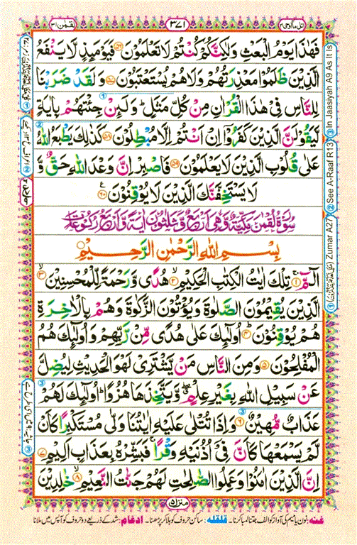 Gateway to Quran: Colour Coded Quran - Para 21