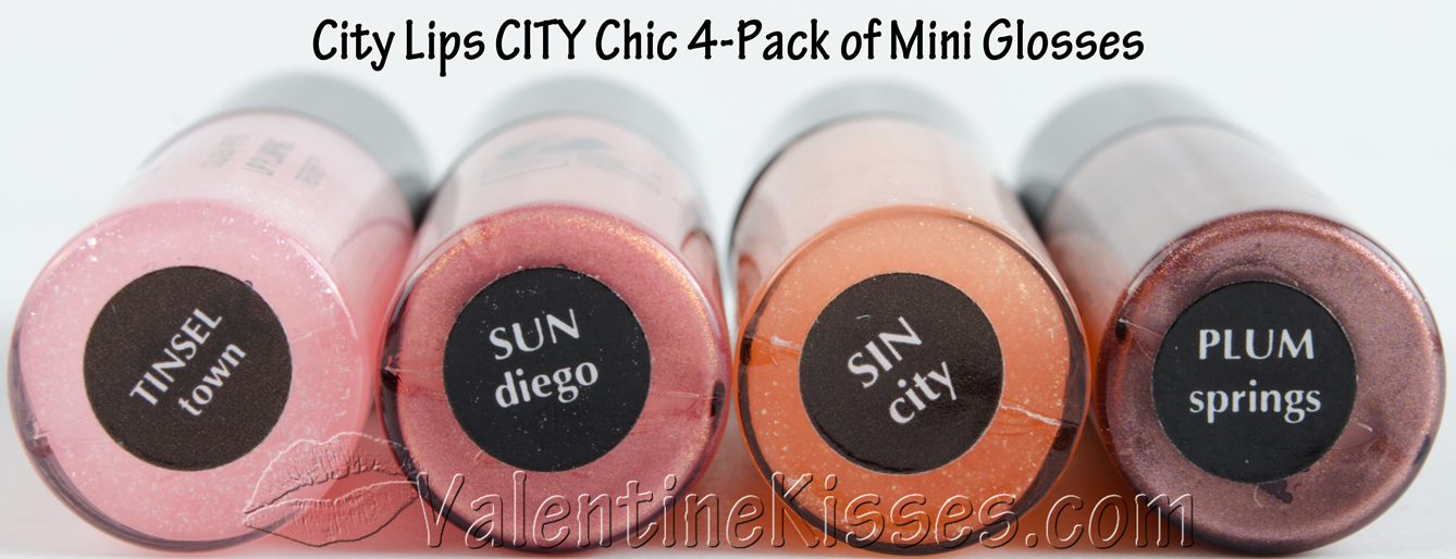 Valentine Kisses: City Lips CITY Chic 4-Pack of mini glosses - pics ...