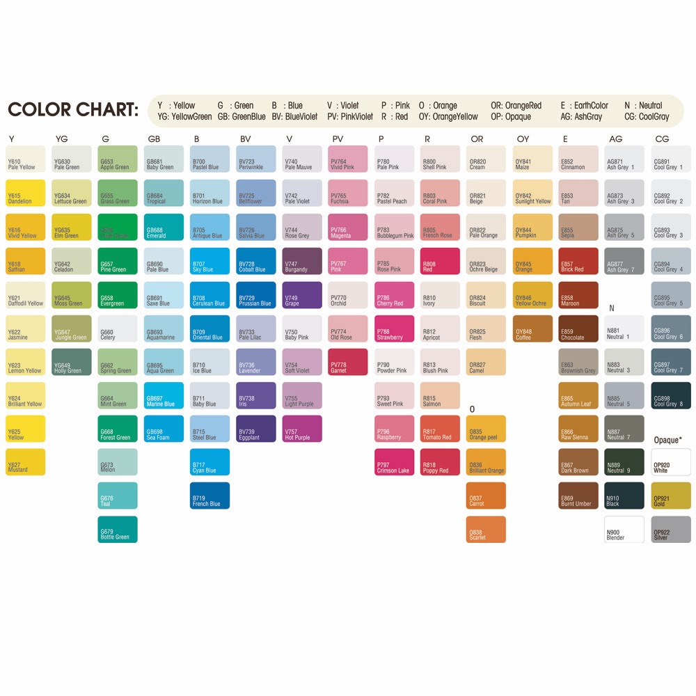 Meli's blog: MARCADORES LE PLUME (COLOR CHART)