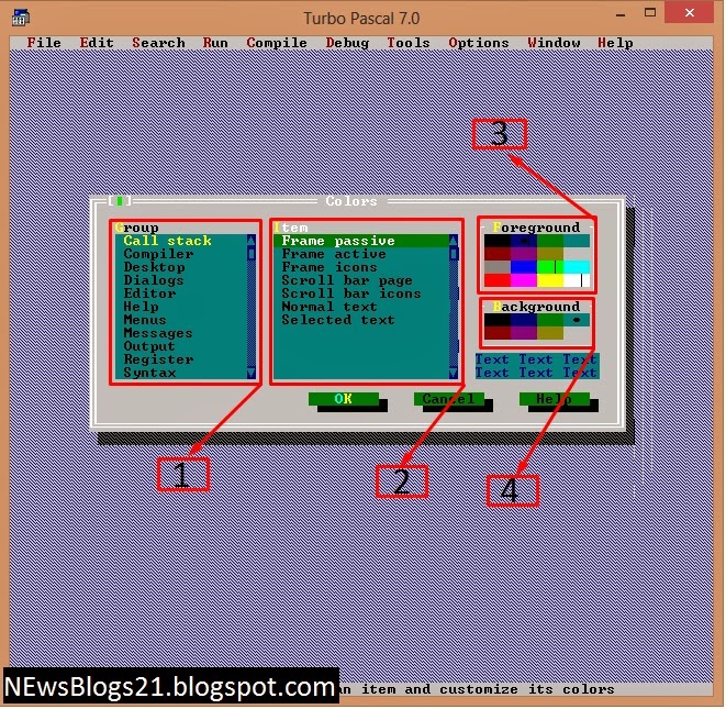 how to change the display colors in TURBO PASCAL 7.0 | HEALTHY POLITICS