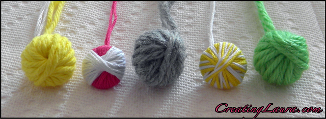 Creating Laura: Mini Yarn Ball Buttons