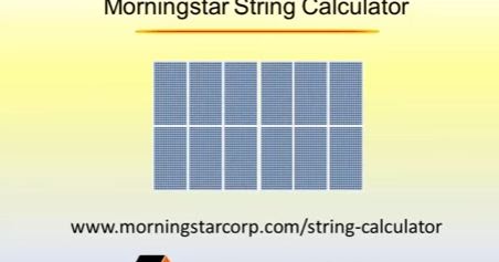 photovoltaic systems أنظمة الطاقة الشمسية: Morningstar String Calculator