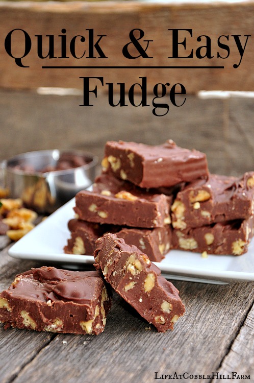 Quick, Easy and Delicious Fudge | Life At Cobble Hill Farm