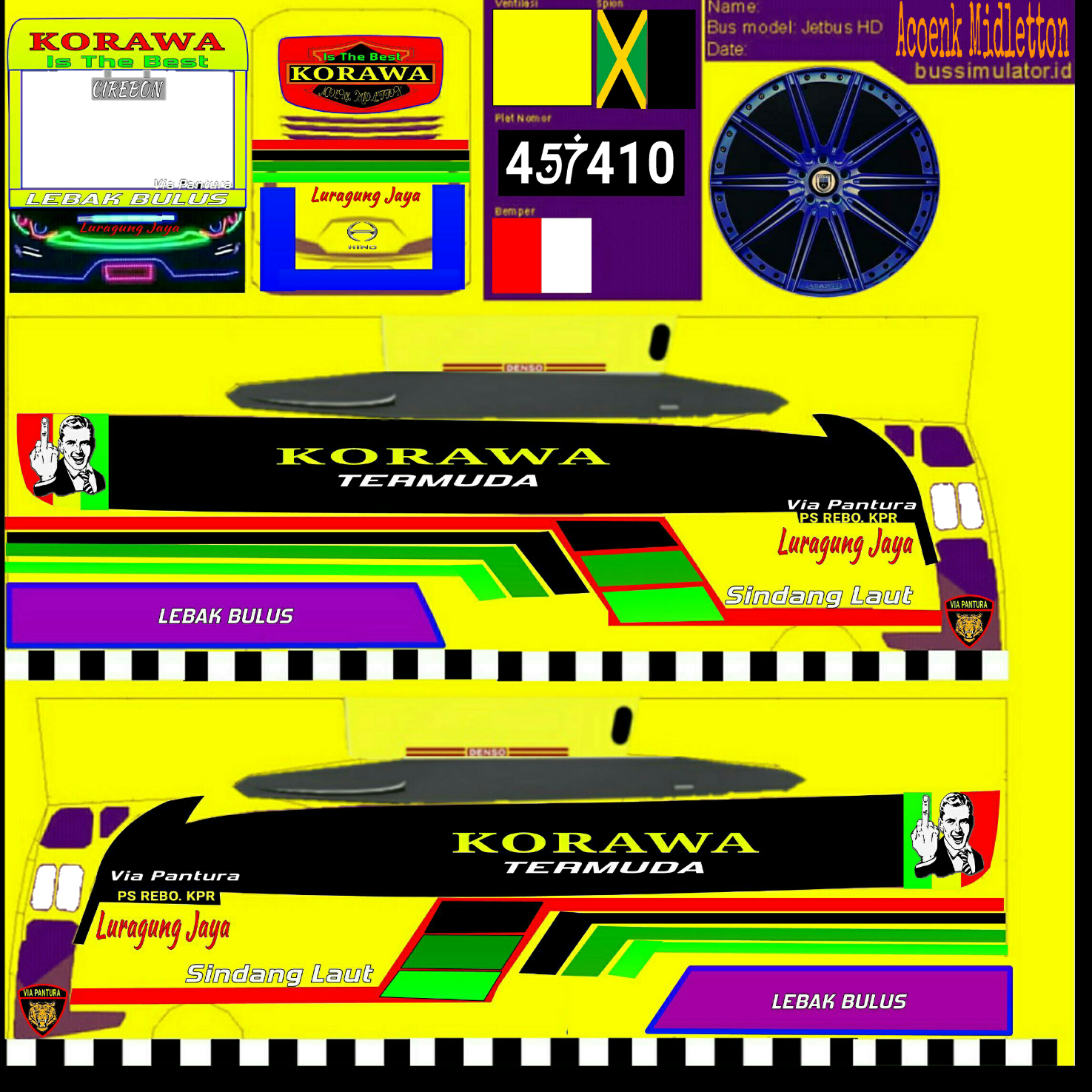 Livery Bus Simulator Indonesia Jernih PNG Bagian V5 | Download Livery ...