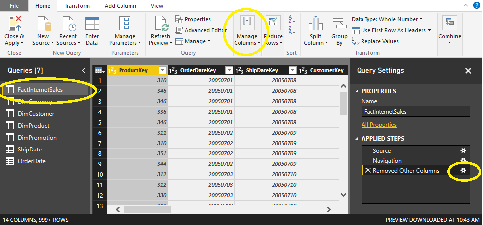 Realized Design: Power BI - Edit query to add back a column