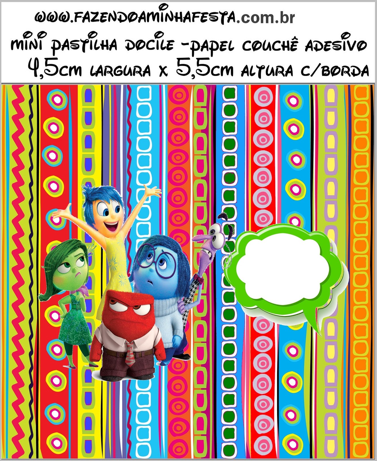 Birthday of Inside Out: Free Printable Candy Bar Labels. - Oh My Fiesta ...