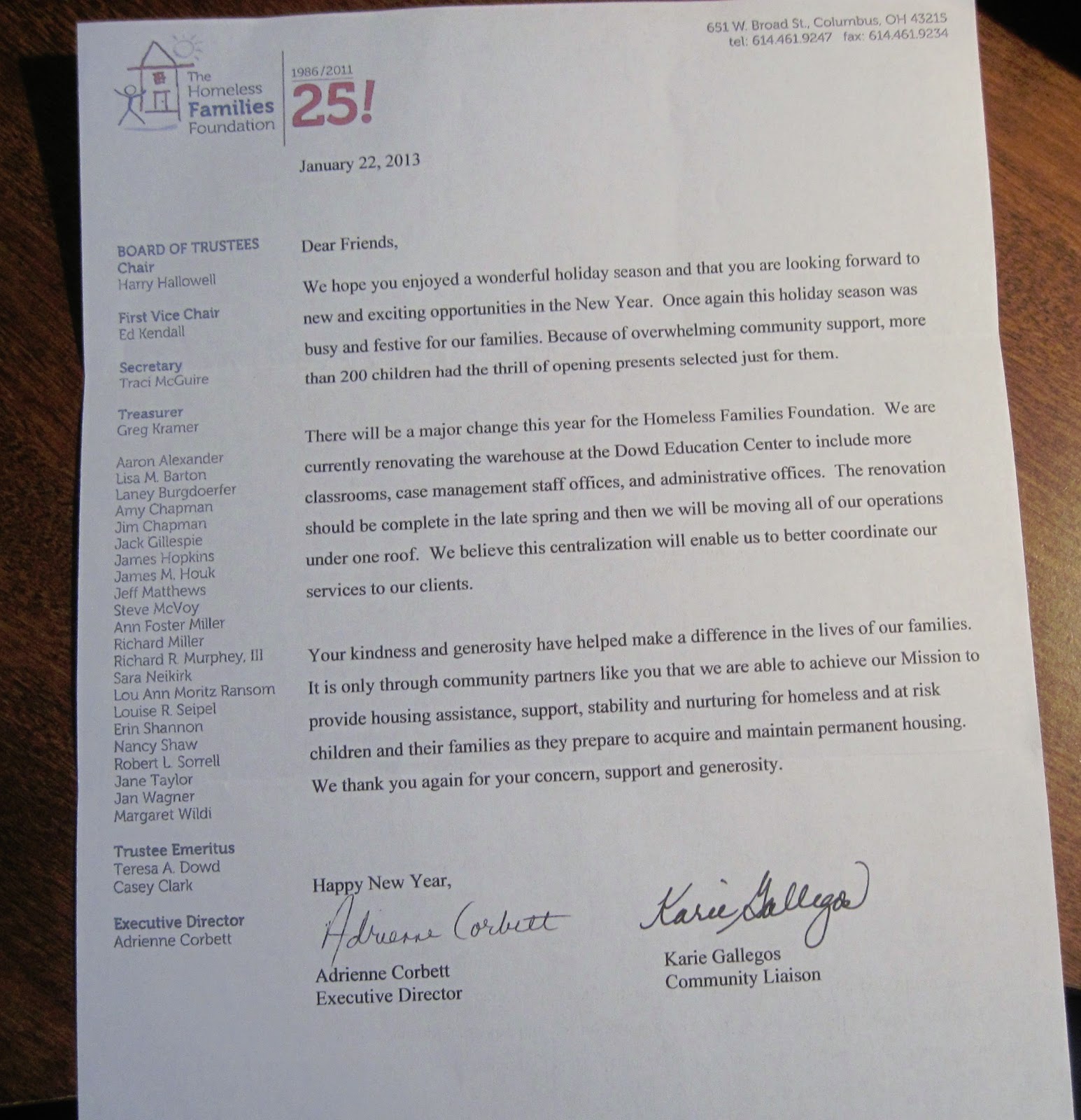 Bridge and Beyond: Thank You from Homeless Families Foundation