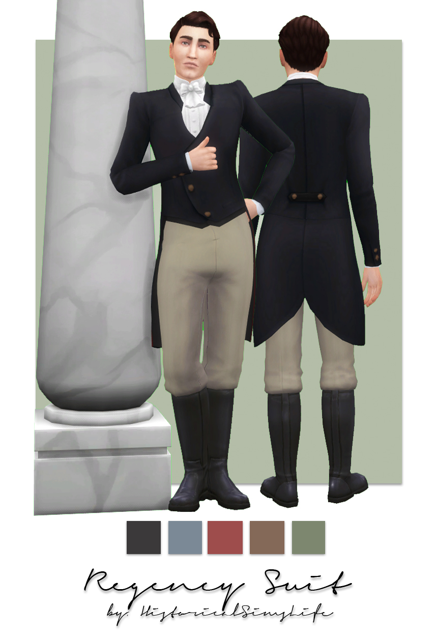 Ts4 Regency Suit For Men History Lovers Sims Blog