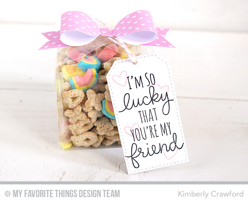 For the Love of Paper: my lucky charm; shaker card and treat box