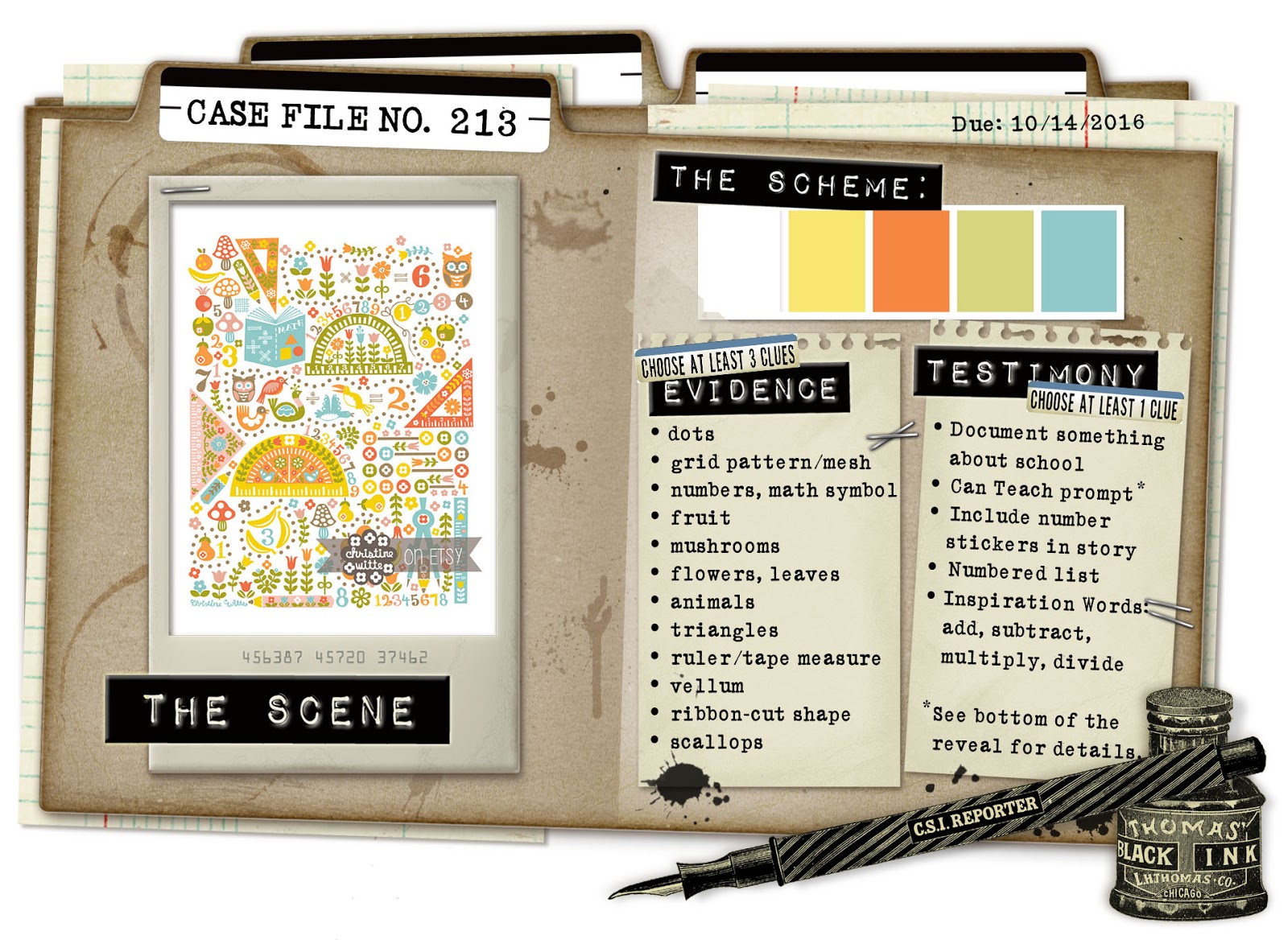 My Crafty Madness: School Days **CSI color Stories Inspiration Case ...