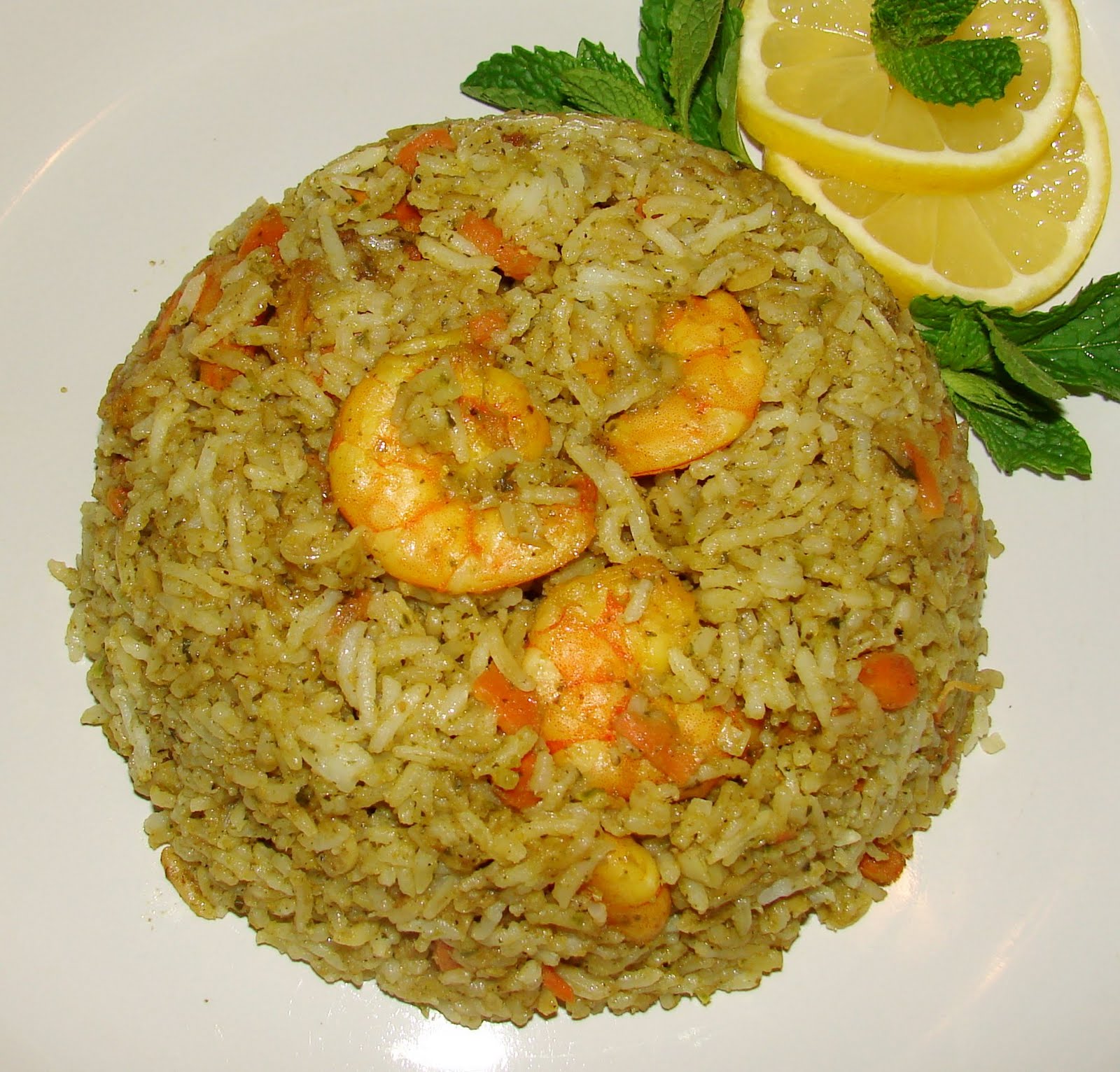 Mint Prawns Rice
