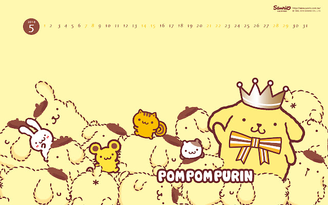 I love Kawaii: April 2016 Calendar from Sanrio