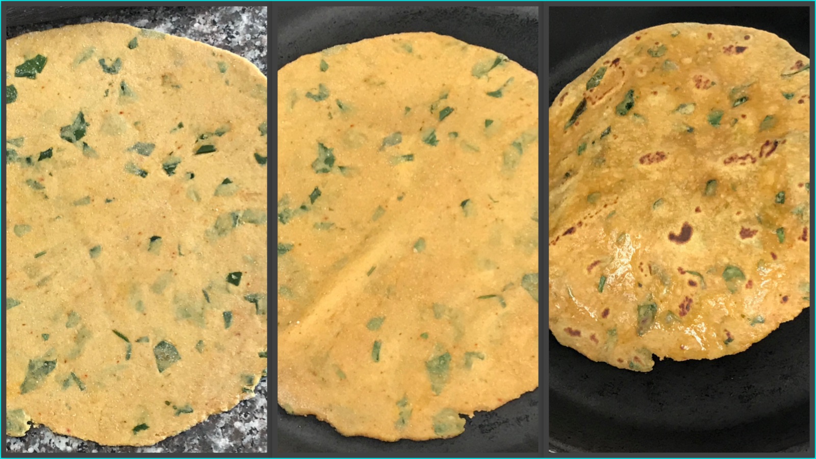 ALMOND METHI PARATHA | BADAM METHI ROTI | FLAT BREAD WITH FENUGREEK LEAVES