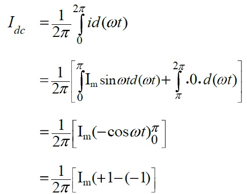 Average (or) DC Output Current (Iav/Idc) Derivation