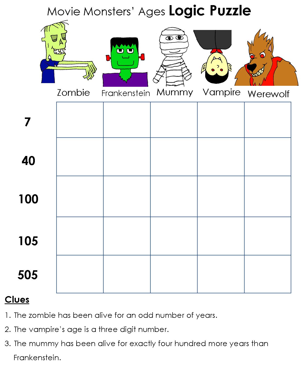 Hard Logic Puzzle For Kids Puzzles For Kids Math Logic