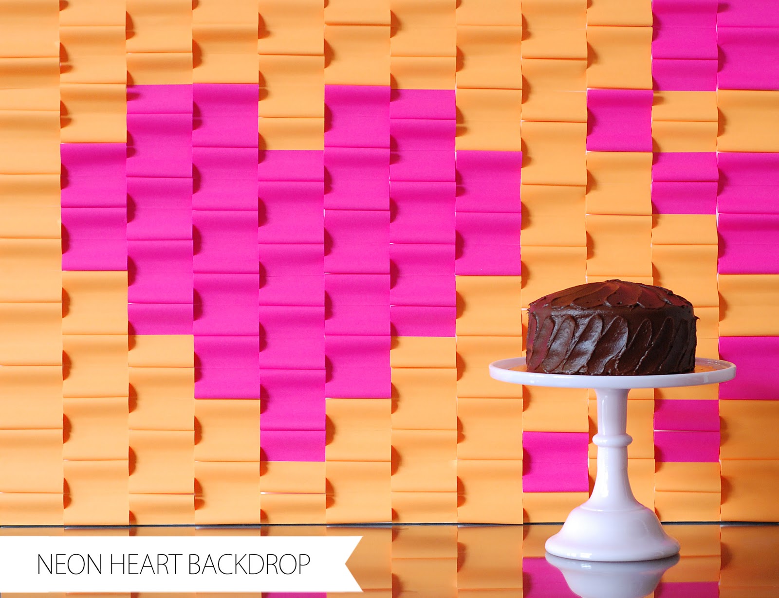 Pure Joy Events: Tutorial: Neon Heart Post-It Notes Backdrop