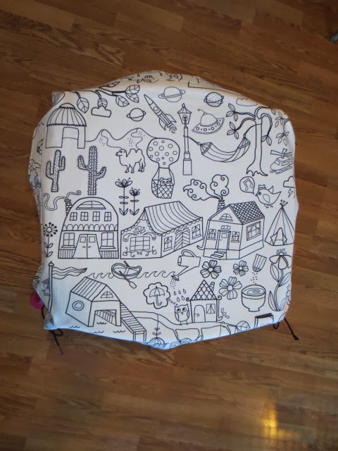 TheElegantArtist: DIY: "Coloring Book" Fabric Tablecloth!