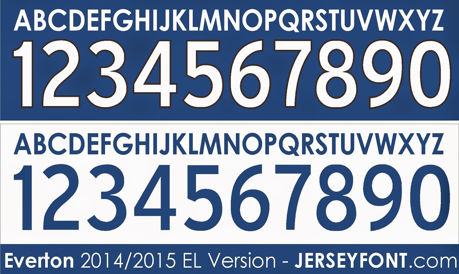 Everton Europa League Font 2014-2015