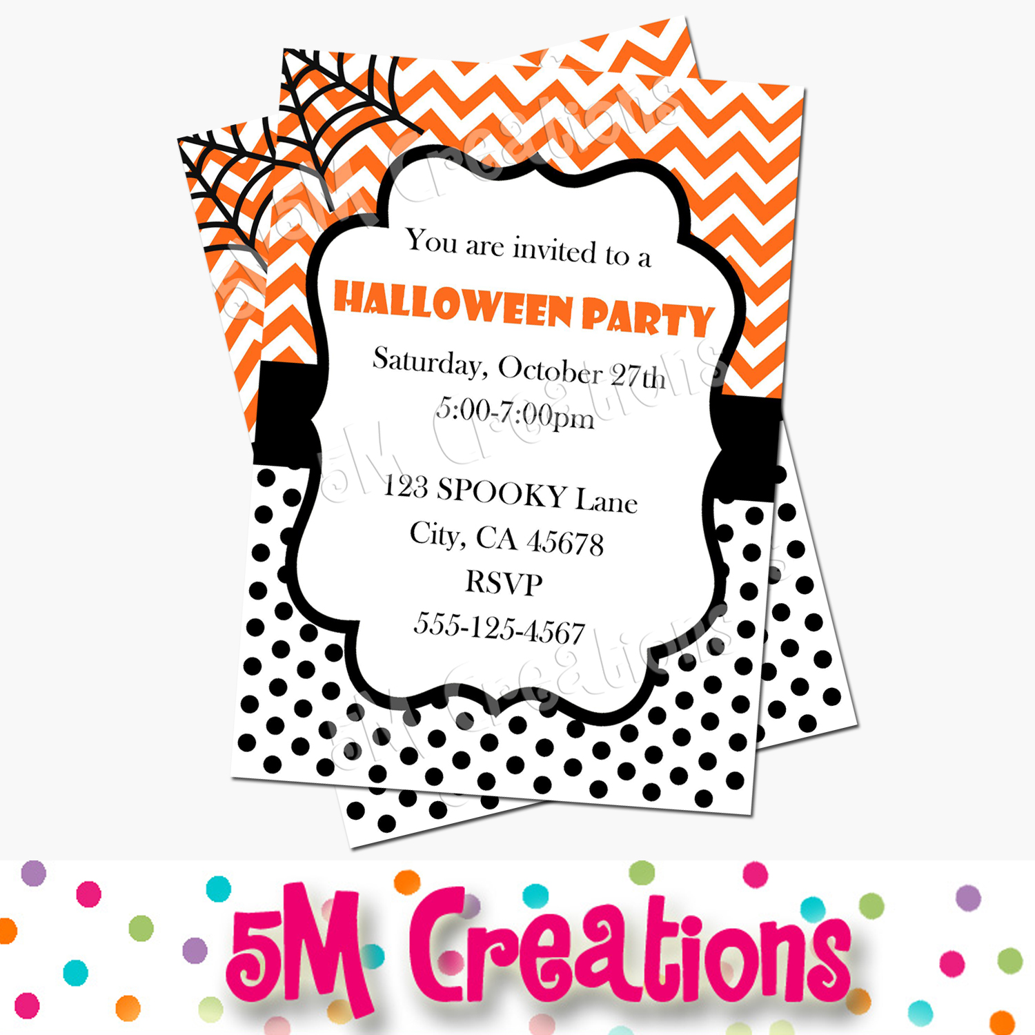 5M Creations: Trick or Treat Halloween Party Printable Package