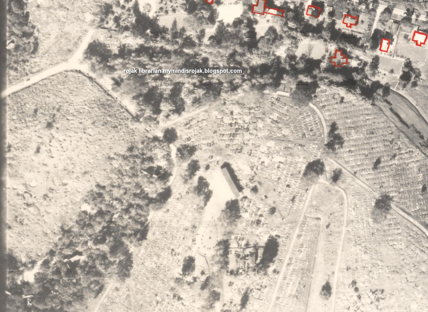 Aerial photos of Bukit Brown (Entrance and Roundabout)